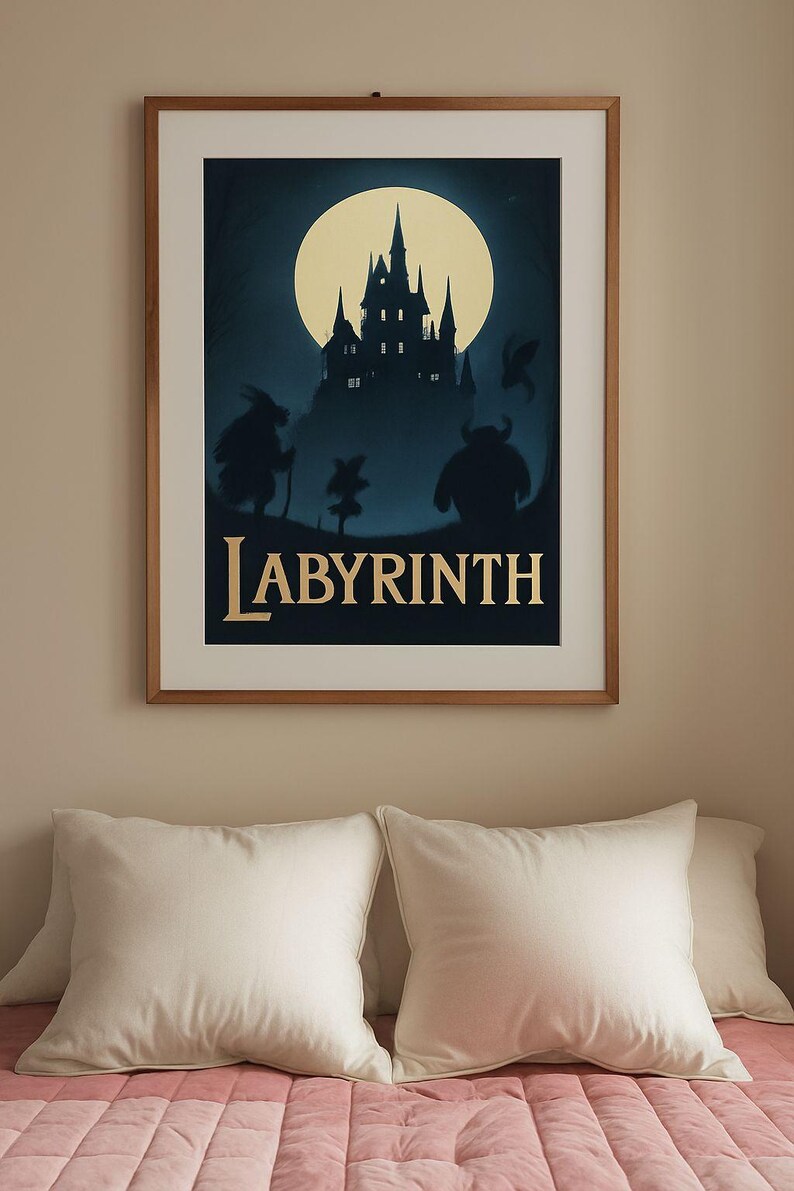 Labyrinth Digital Poster or Book Cover | 80s Fantasy Movie Art Print | Jim Henson Cult Classic ...