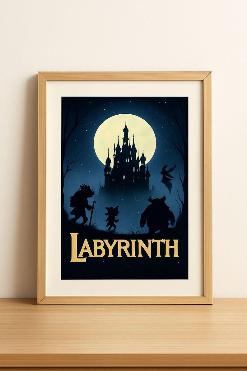 Labyrinth Digital Poster or Book Cover | 80s Fantasy Movie Art Print | Jim Henson Cult Classic ...