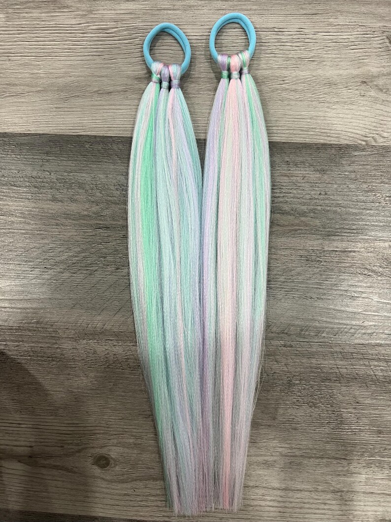 Unicorn Ponytail Set, Inspired Hair Extensions for Girls, 18 Inches ...
