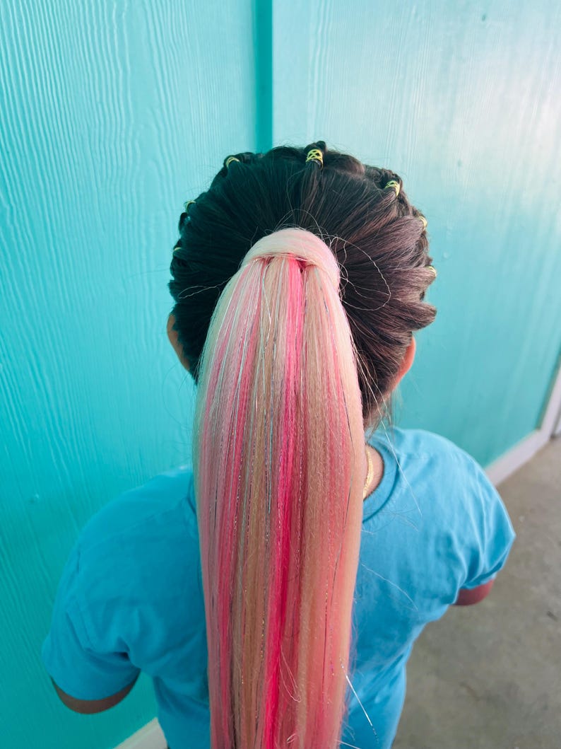 Barbie Style Ponytail for Girls – Long Colorful High Pony Extension ...