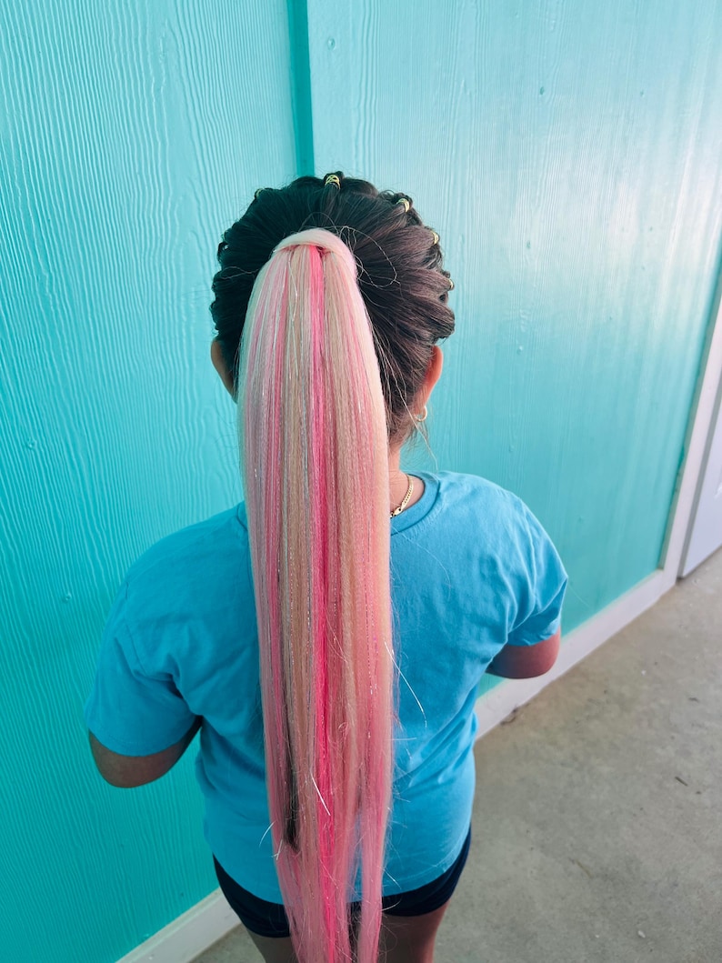 Barbie Style Ponytail for Girls – Long Colorful High Pony Extension ...