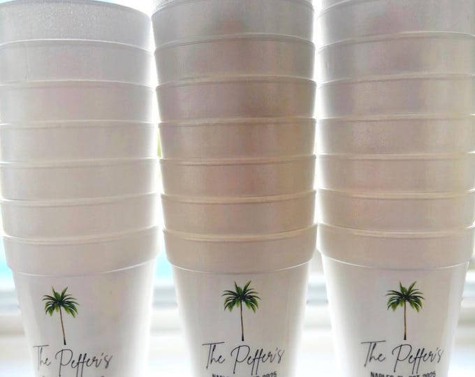 Personalized Party Styrofoam Cups: Custom Wedding, Birthday, Tailgates ...