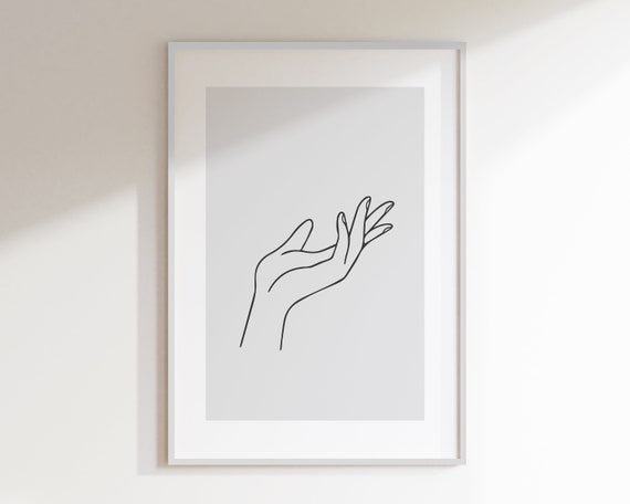 Open Hand Line Drawing