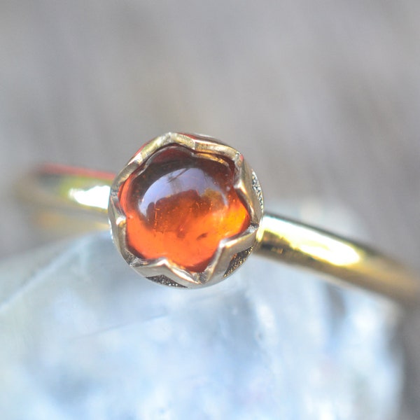 Amber Engagement Ring - Etsy