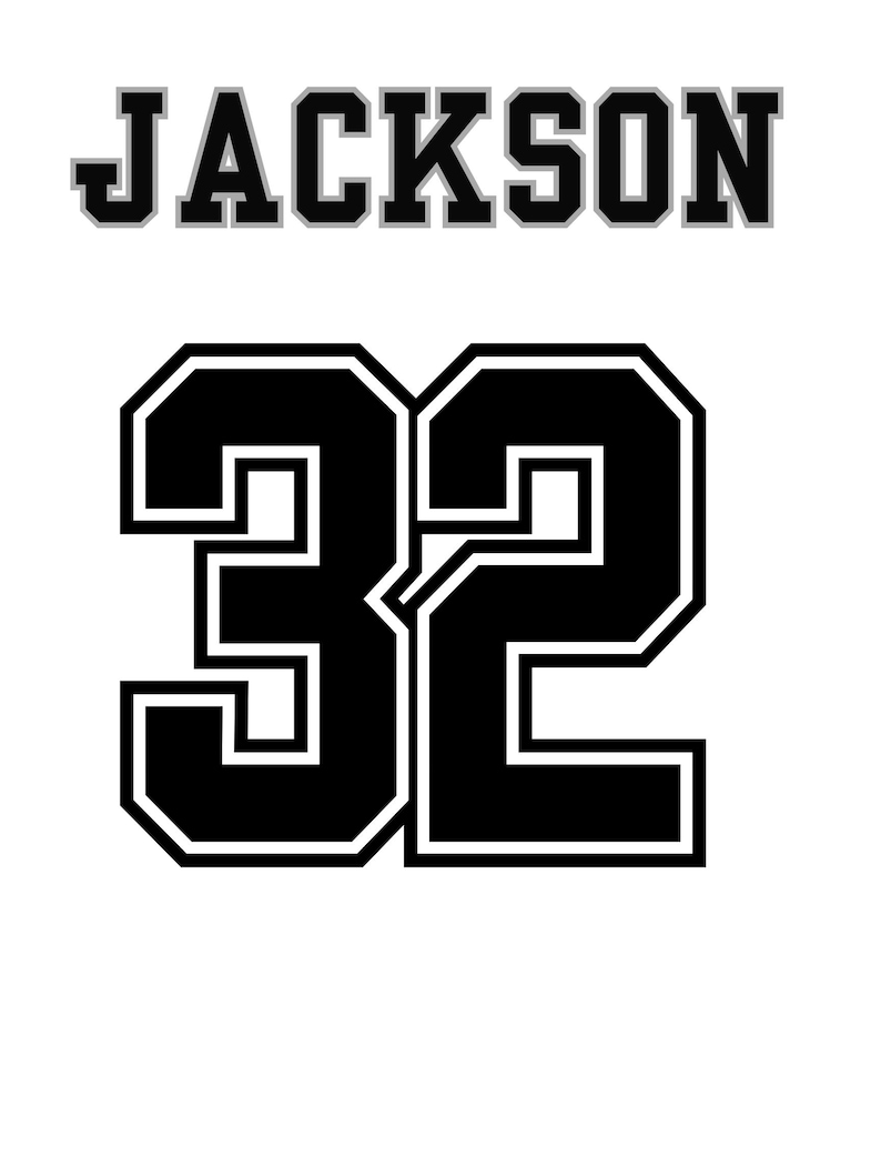Personalized Varsity Jersey Design: Custom Name & Number (digital ...