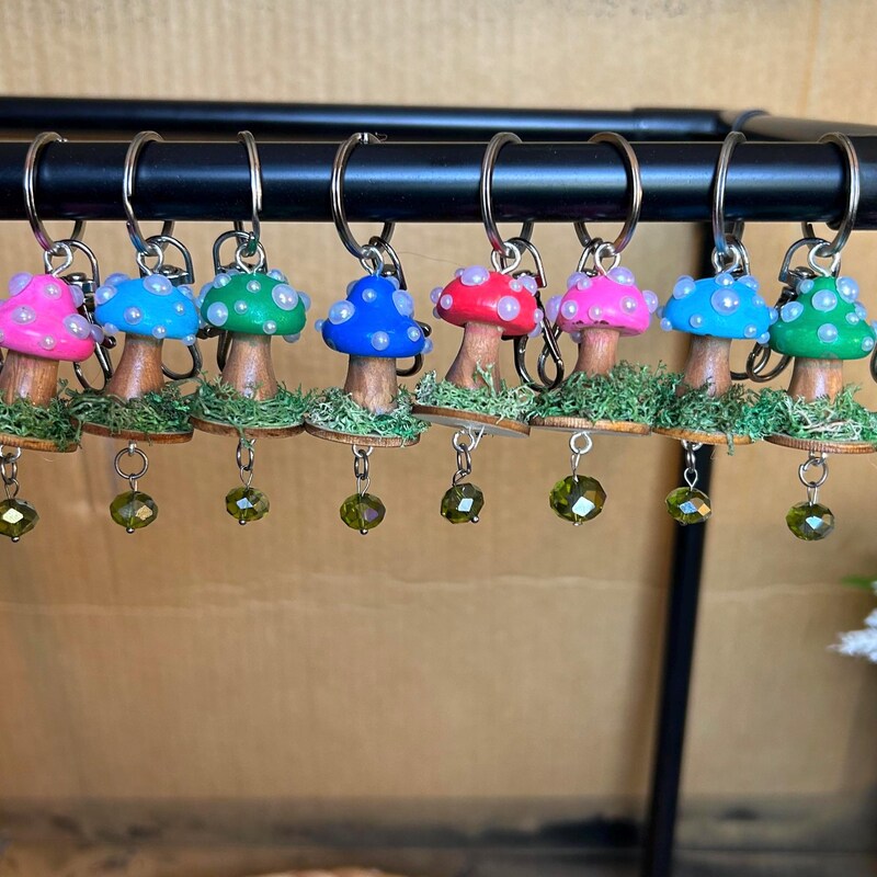 Mushroom Keychain - Etsy