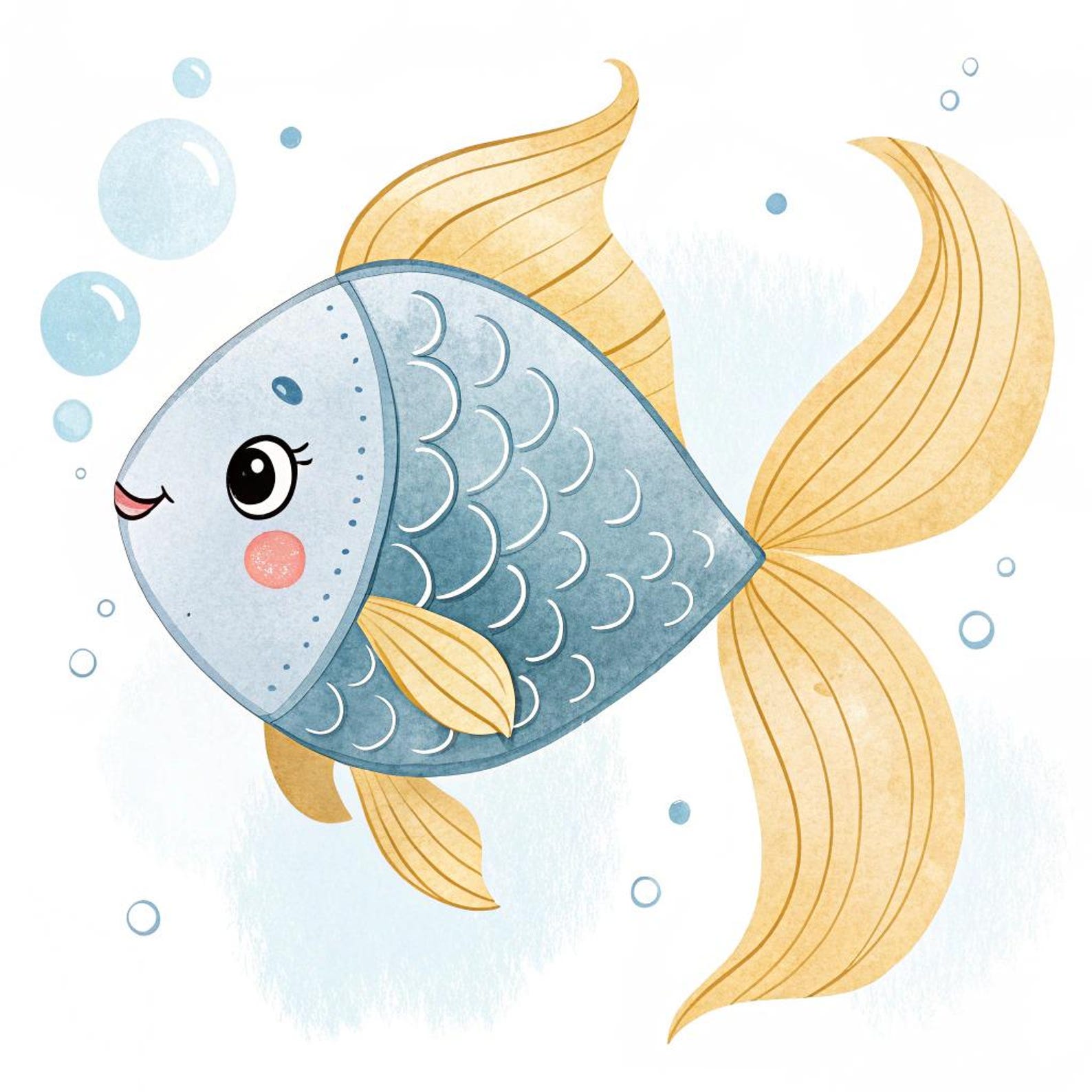 Under the Sea Watercolor Clipart | Ocean Sea Life PNG Bundle | Cute ...