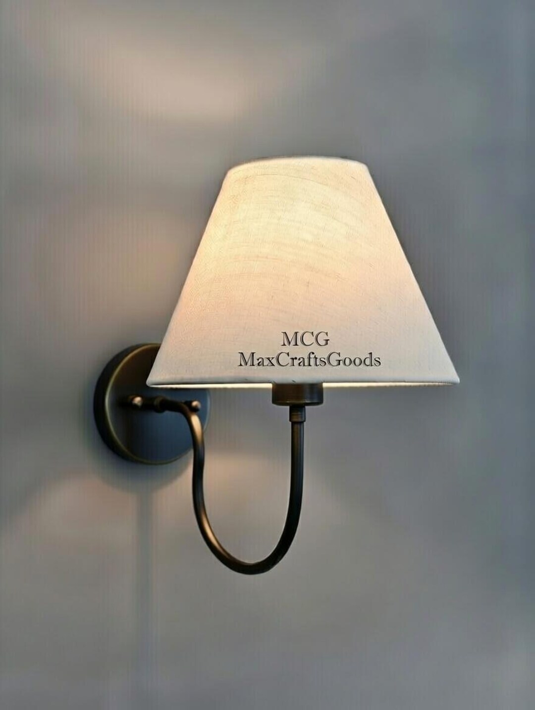 Minimal Wall Mounted Lamp | Fabric Shade Wall Sconce | Timeless ...