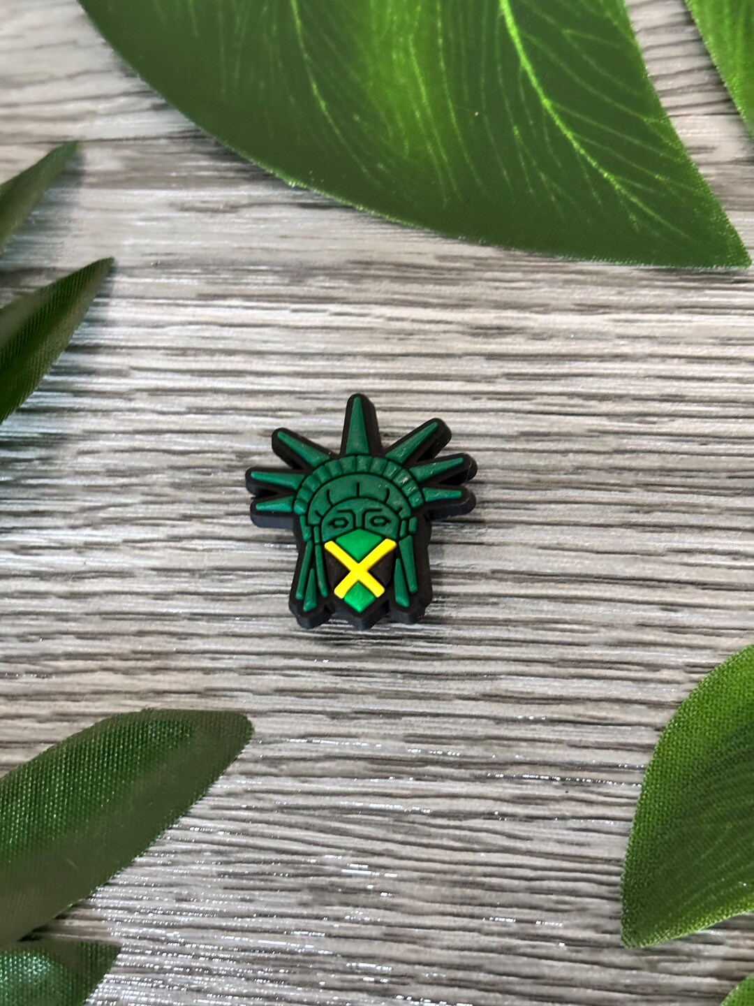 Statue of Liberty X Jamaica Flag Croc Charm for Crocs, Clogs, Bags ...