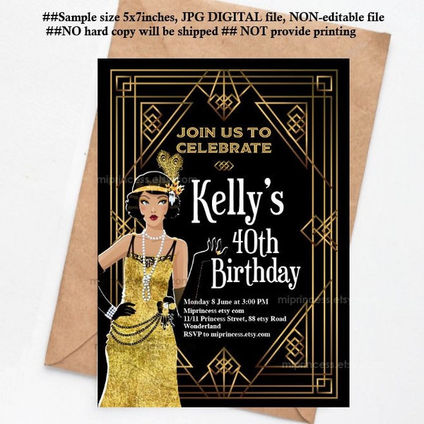 Flapper Invitation - Etsy