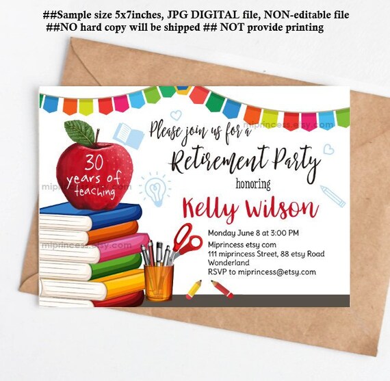 Teacher Retirement Invitations