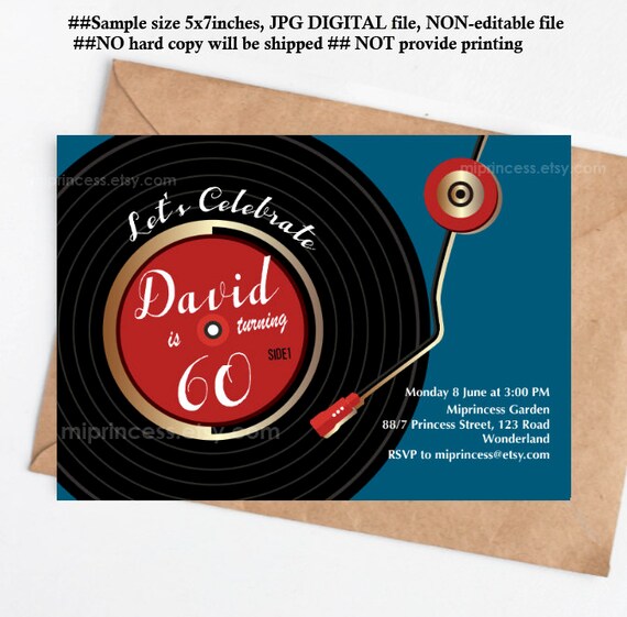 Record Party Invitations