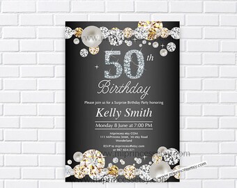 Diamond invitations | Etsy