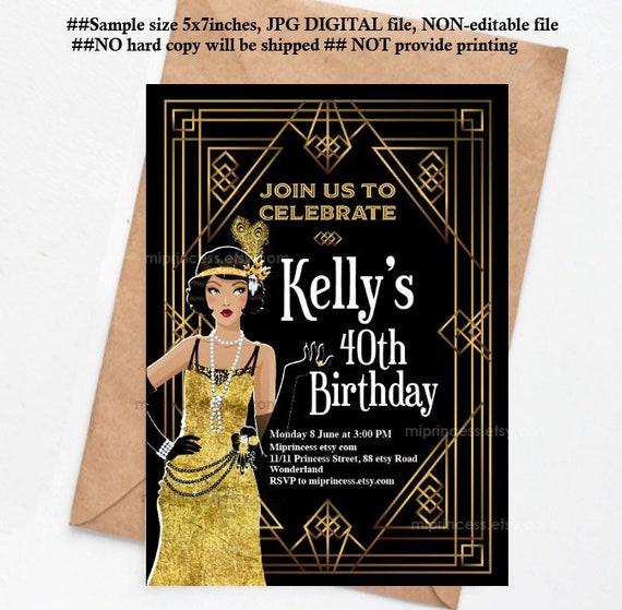 Flapper Party Invite