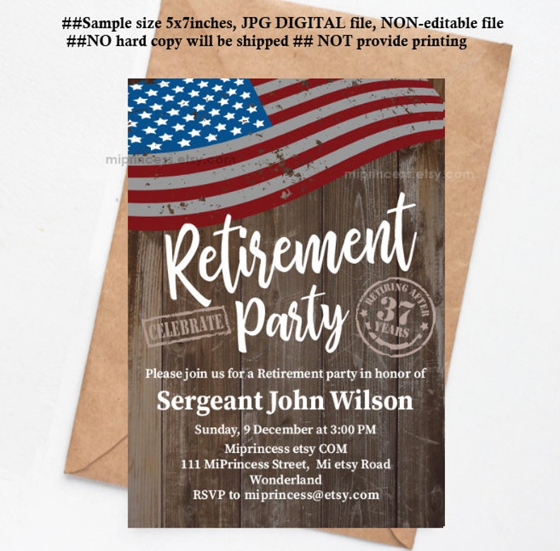 Military Retirement Party Army Retirement Invitation Army - Etsy