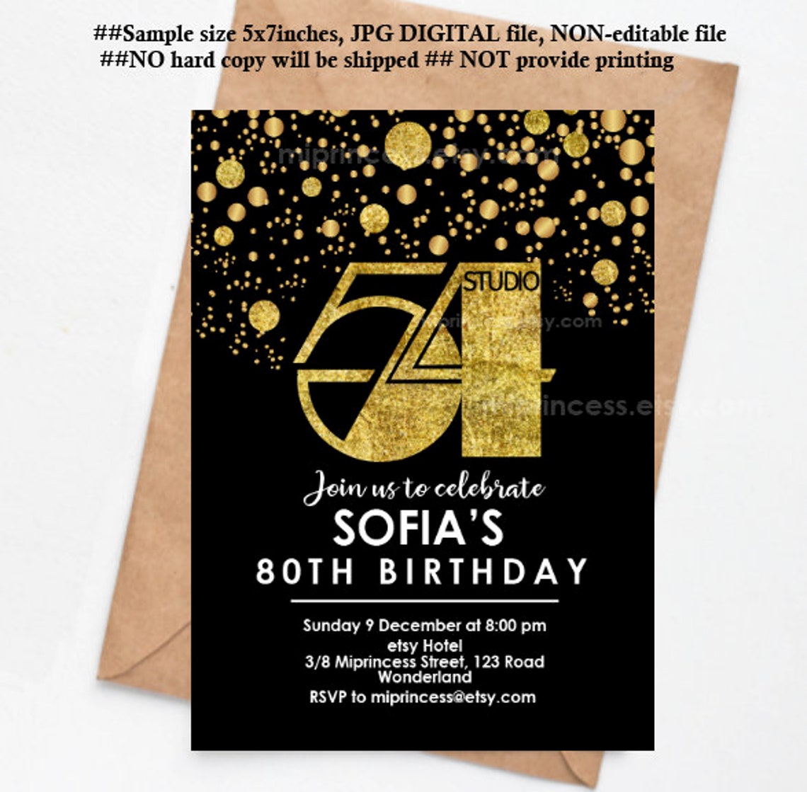 Studio 54 birthday party invitation disco dance party 1970s | Etsy