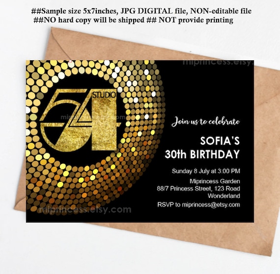 Studio 54 Invitation