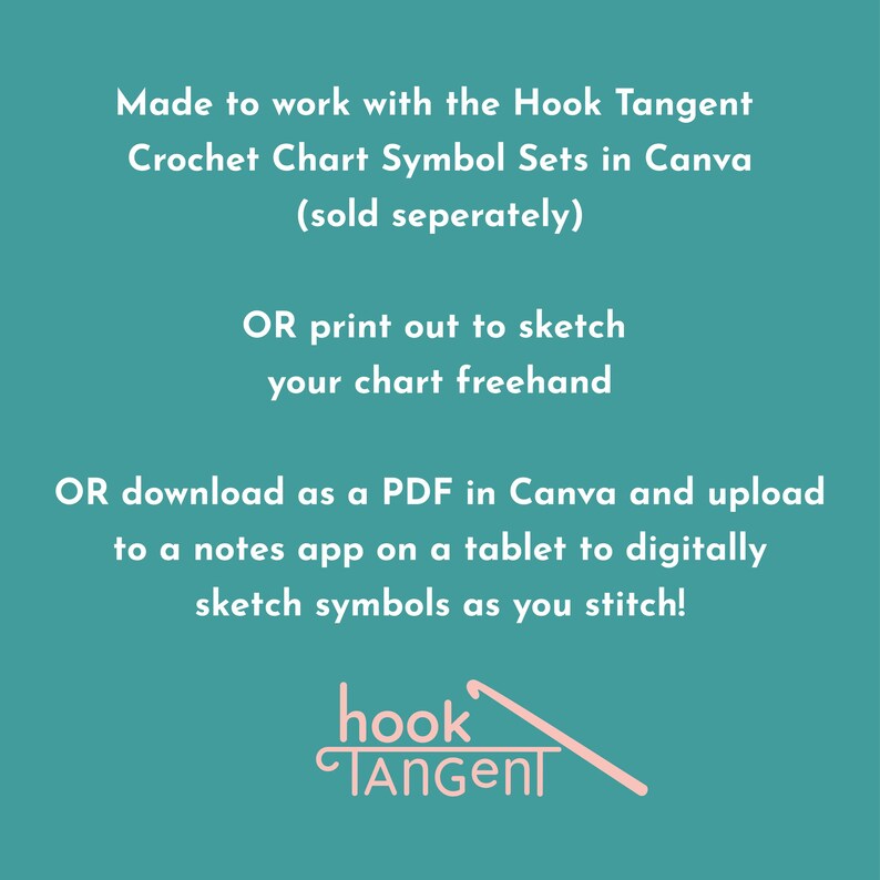 Crochet Chart Graph Paper Pack: Dot, Quad, Polar Grids (canva Template ...