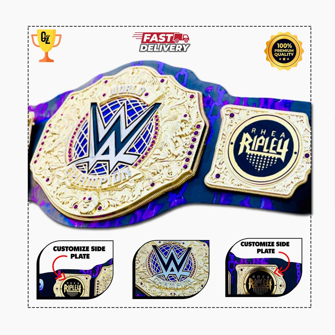 Rhea Ripley Championship Belt | 2MM 4MM Plates | Adult Size Wrestling ...