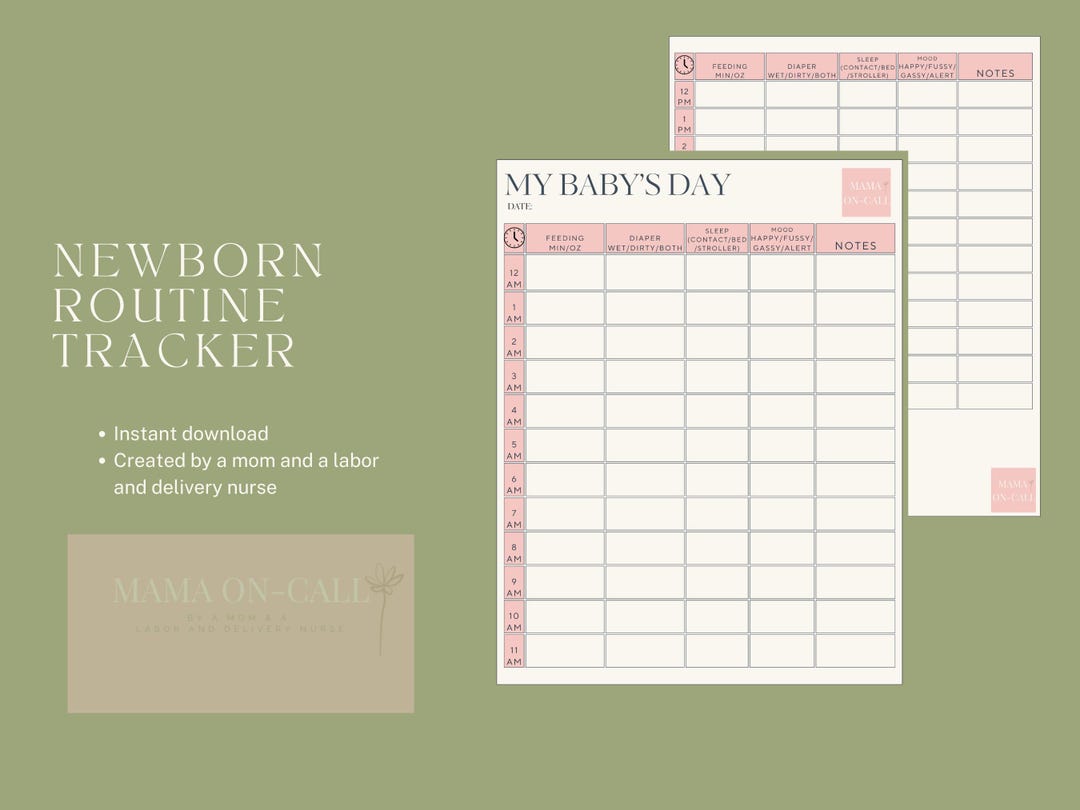 Newborn Routine Tracker - Etsy