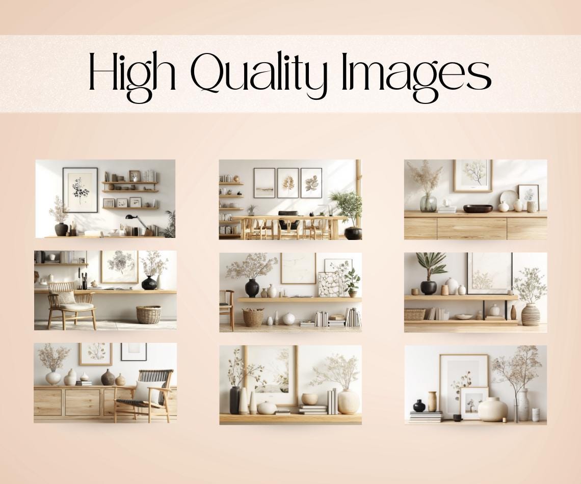 10 Modern Brown Zoom Backgrounds: Minimalist Home Office Backdrops (10 ...
