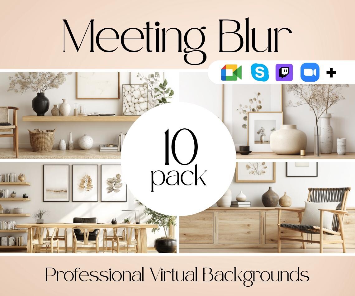 10 Modern Brown Zoom Backgrounds: Minimalist Home Office Backdrops (10 ...