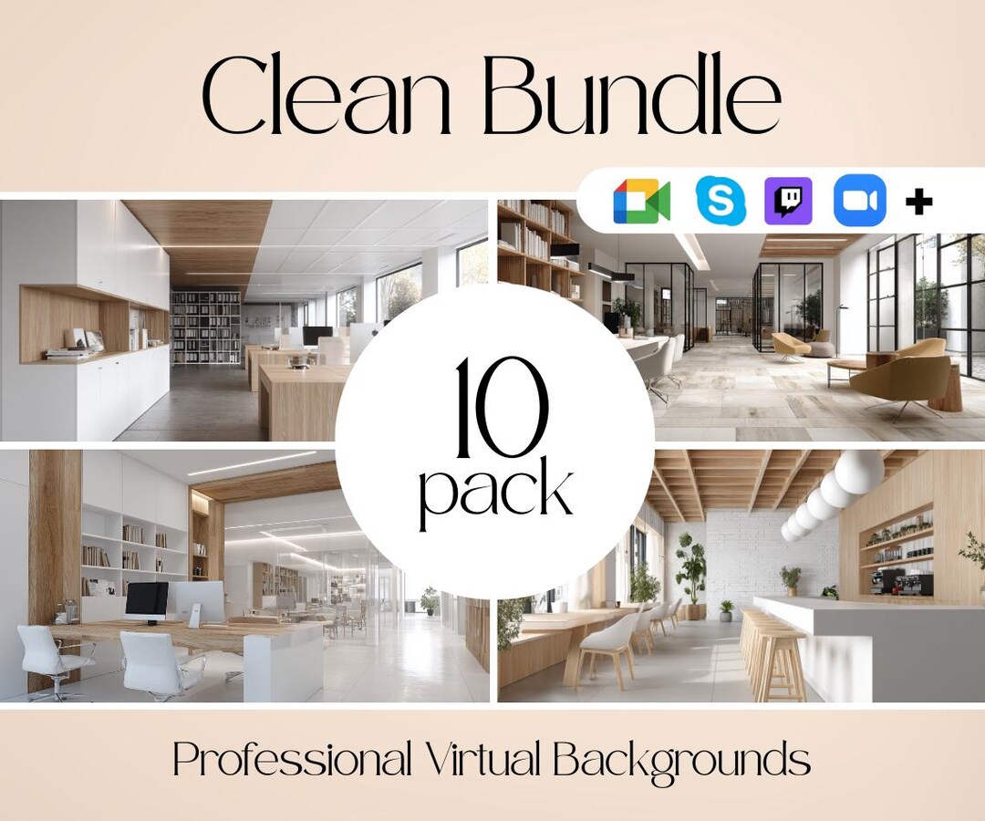 10 Zoom Background | Home Office Virtual Background | Black Dark Office ...