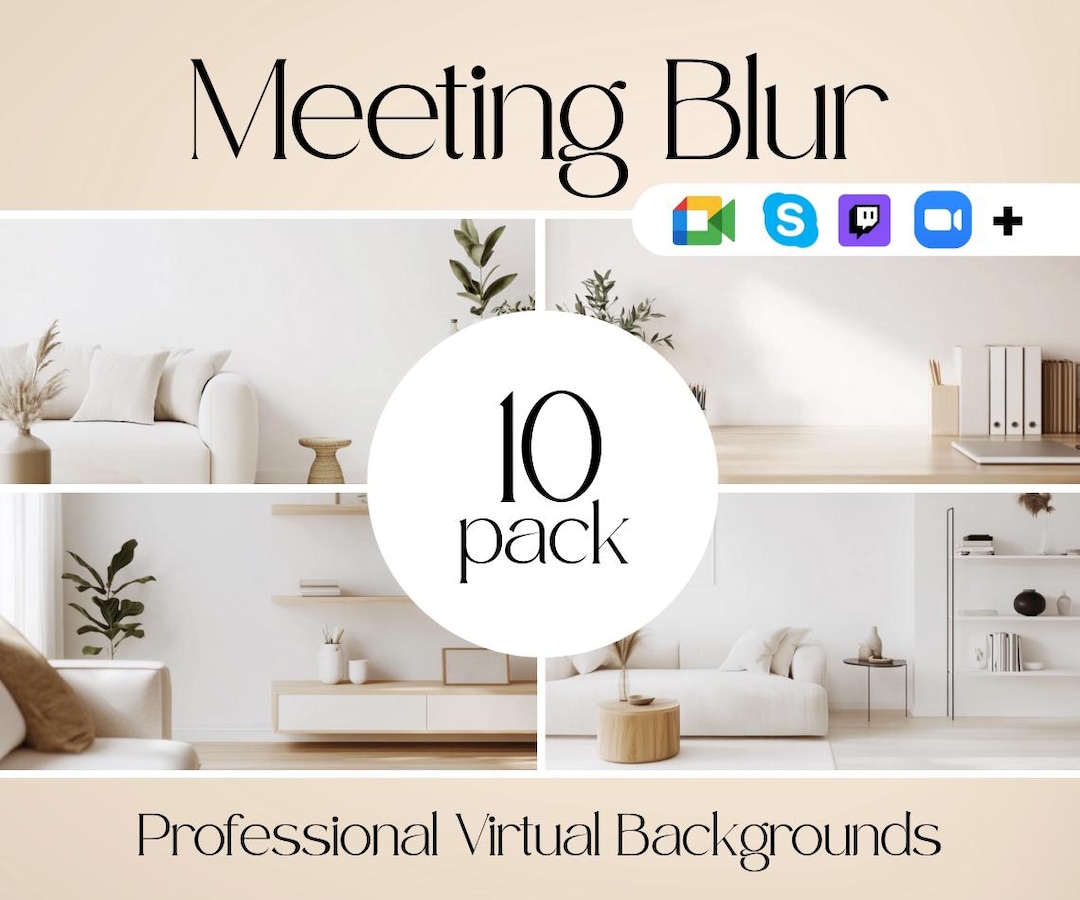 10 Minimalist Neutral Zoom Background: HD Virtual Backdrop (digital ...