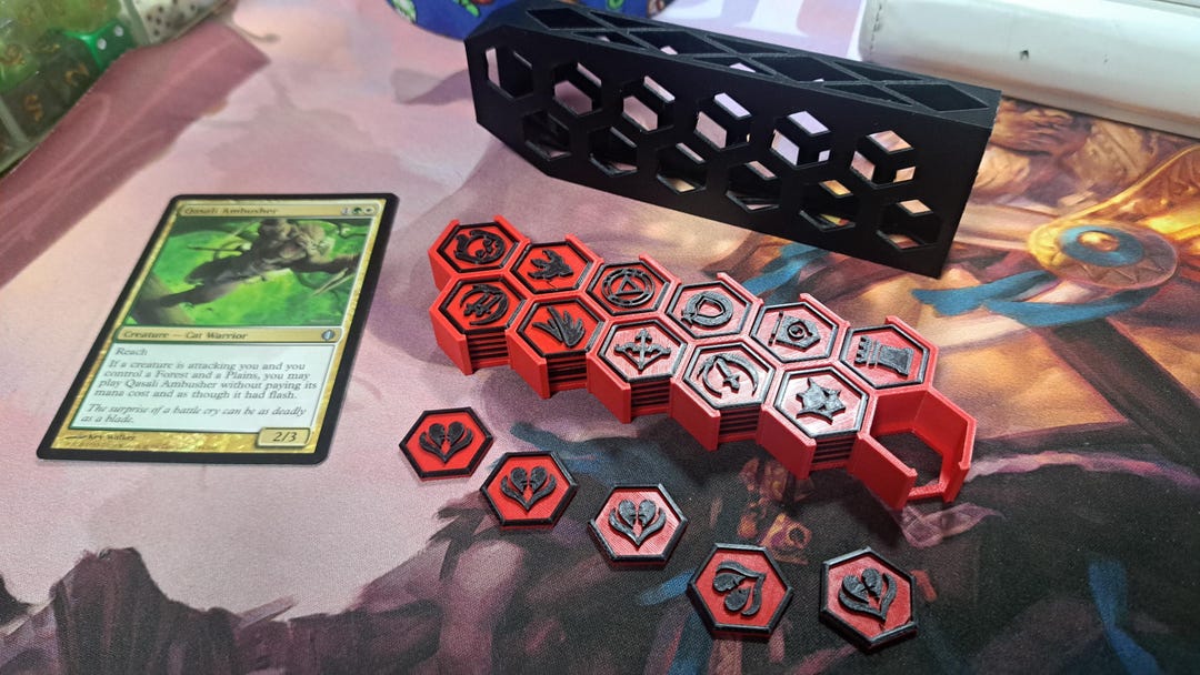 MTG Keyword Ability Tokens Set: 60 Hexagonal Game Counters With Case - Etsy