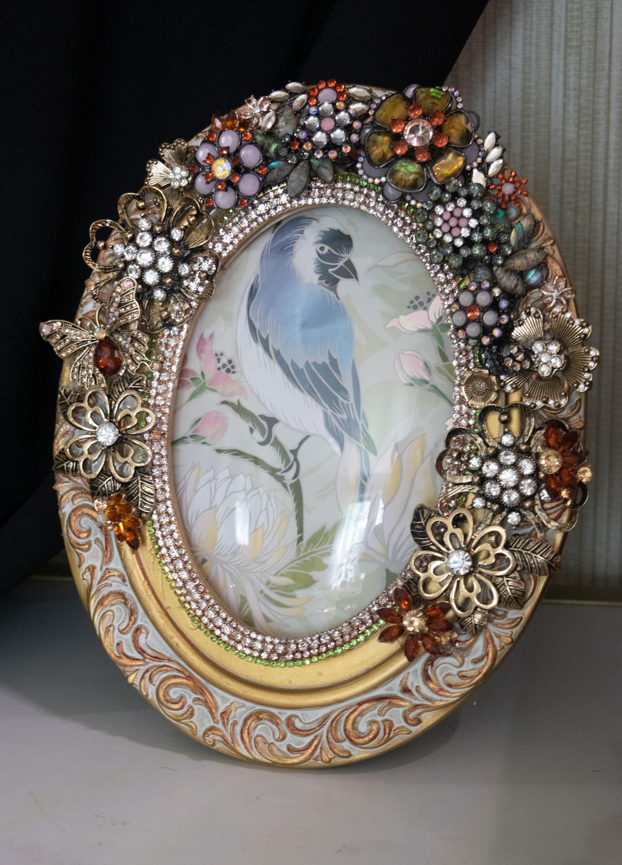 Vintage Jewelry Oval Bubble Glass Frame - Etsy