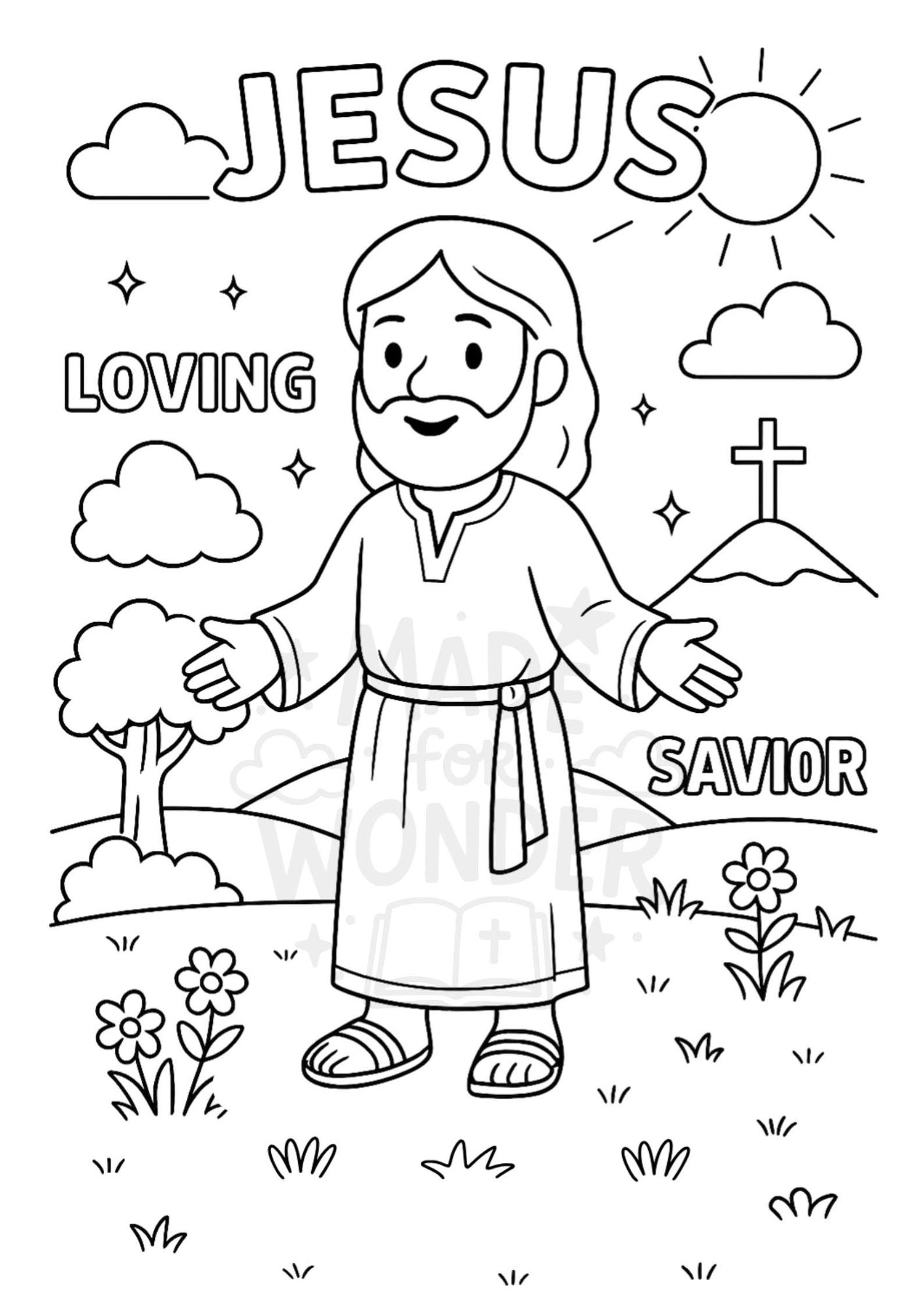 Jesus | Boys of the Bible Coloring Page – Printable Bible Character for ...