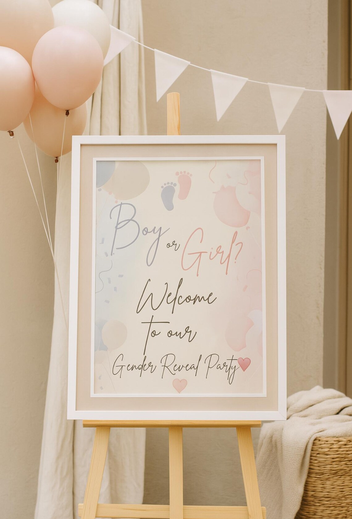 Gender Reveal, Printables, Poster, Party, Poster, Gender Reveal Poster ...