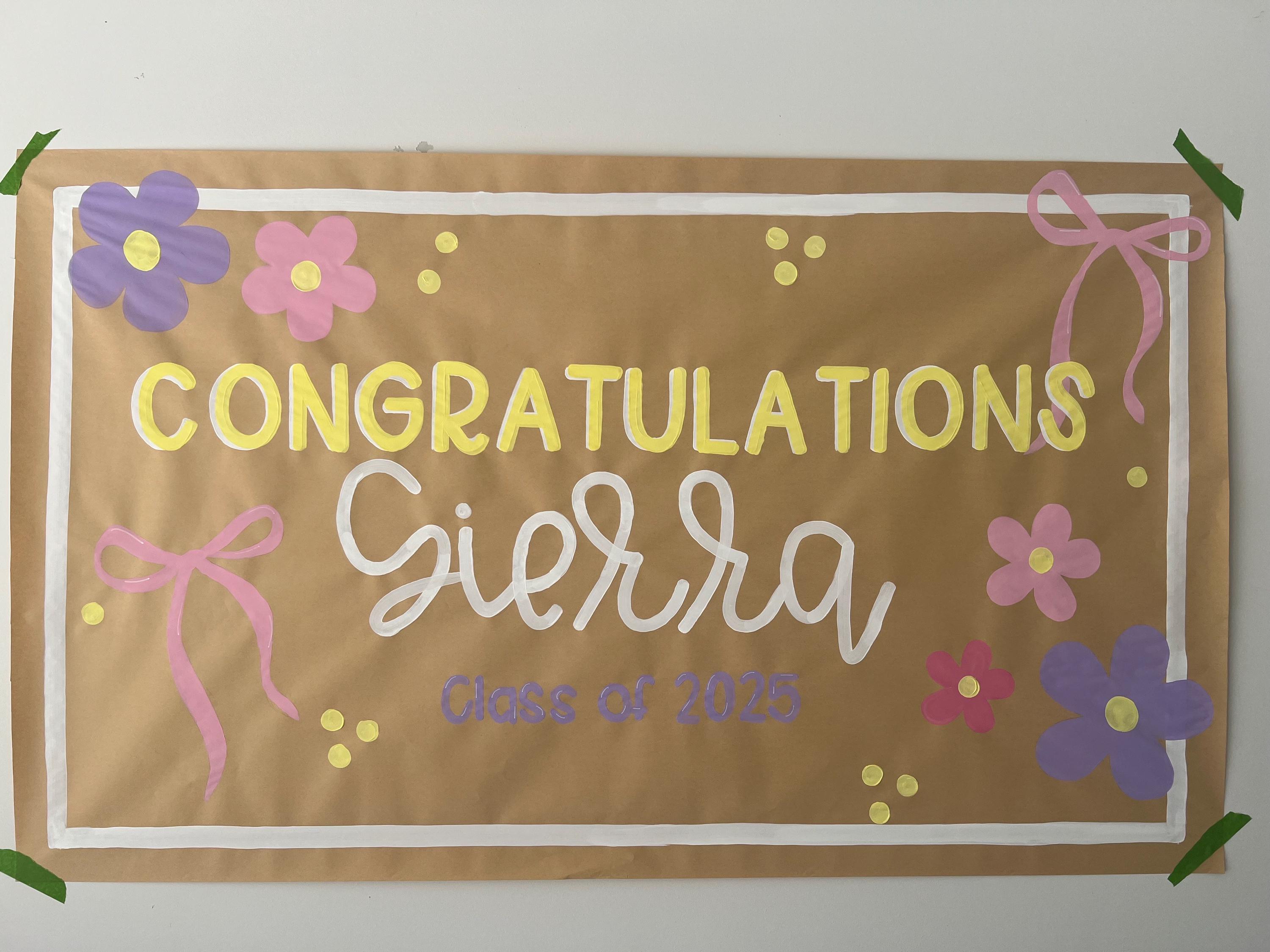 Custom Hand-painted Brown Paper Banner: Personalized Party Decor - Etsy