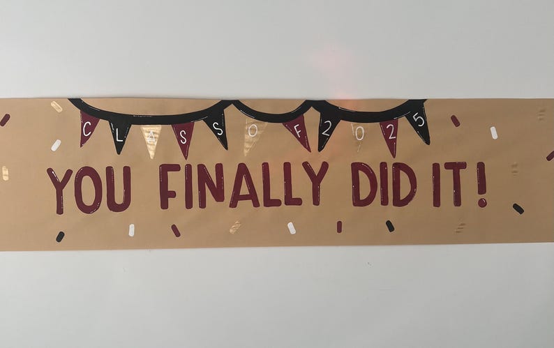 Custom Hand-painted Brown Paper Banner: Personalized Party Decor - Etsy