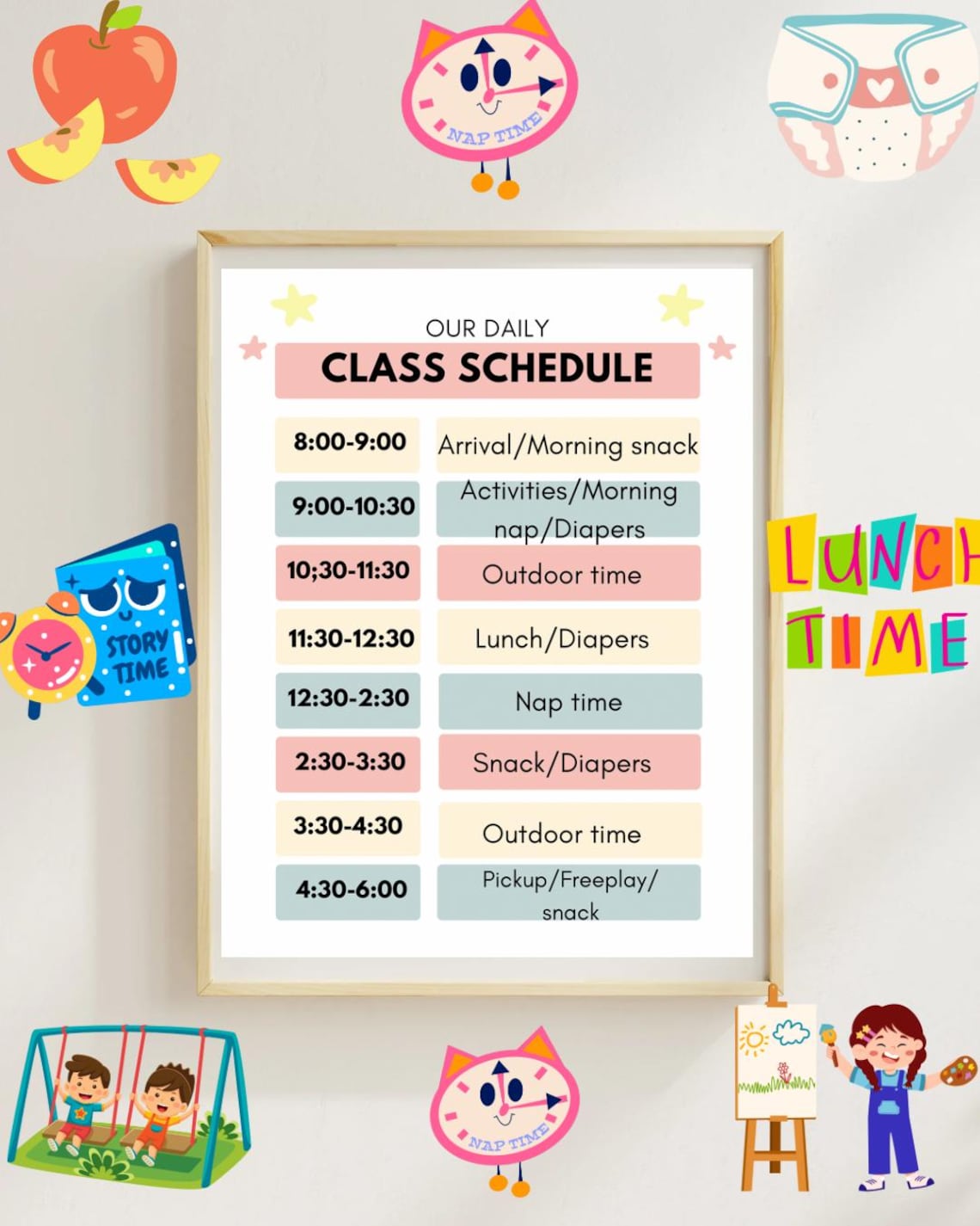Printable Weekly Class Schedule Planner: Teacher Resource Canva ...