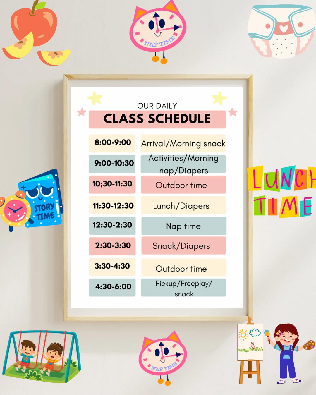 Printable Weekly Class Schedule Planner: Teacher Resource Canva ...
