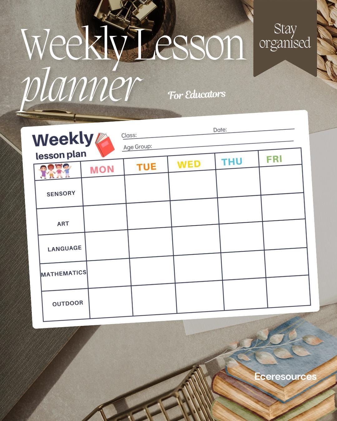 Printable Weekly Activity Planner: Toddler & Preschool Homeschool ...