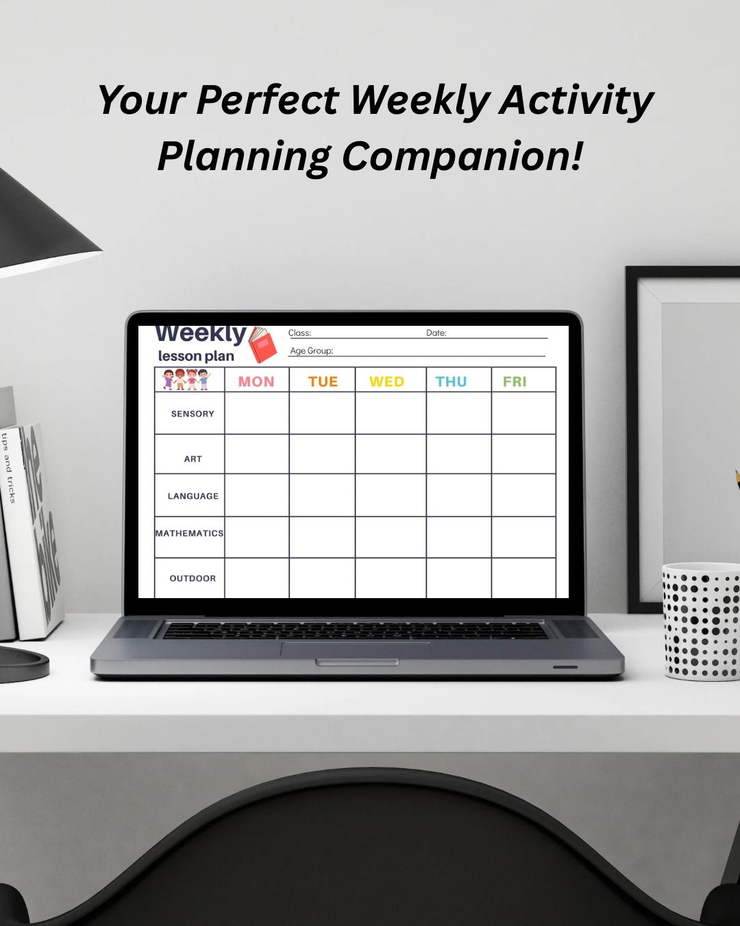 Printable Weekly Activity Planner: Toddler & Preschool Homeschool ...