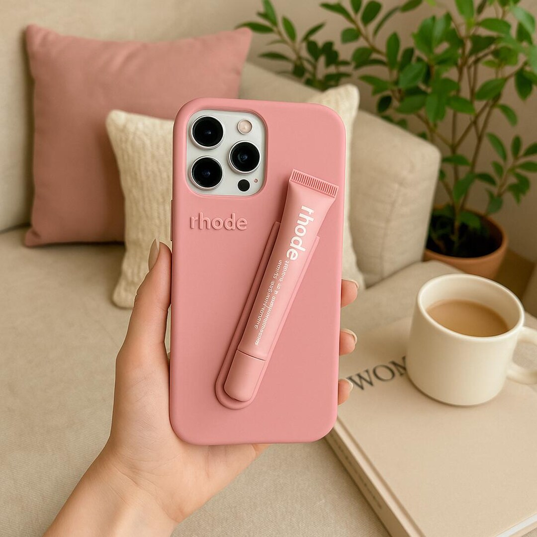 Rhode iPhone Case With Gloss Stand – Powder Pink | Stylish & Functional ...