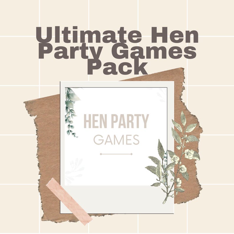 20+ Printable Hen Party Games Pack - 30 Pages of Fun Bachelorette Games ...