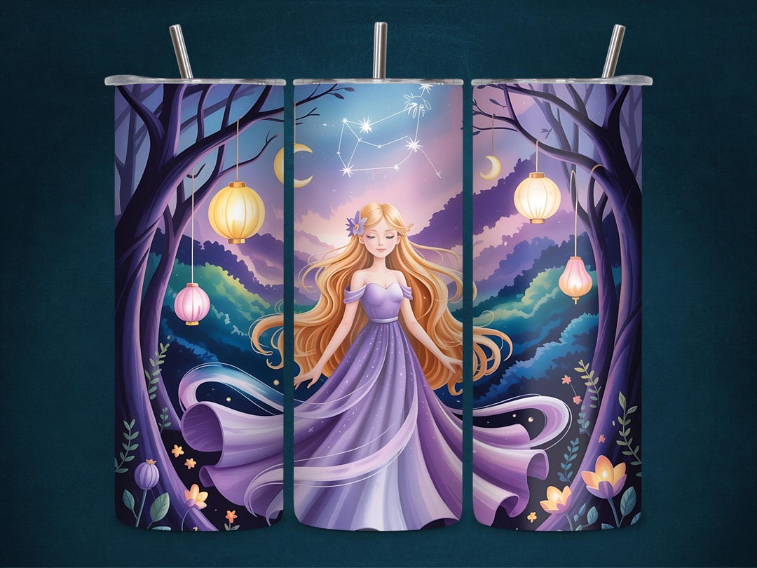 Rapunzel Tumbler Wrap PNG, Disney Princess Tumbler Design, Tangled ...