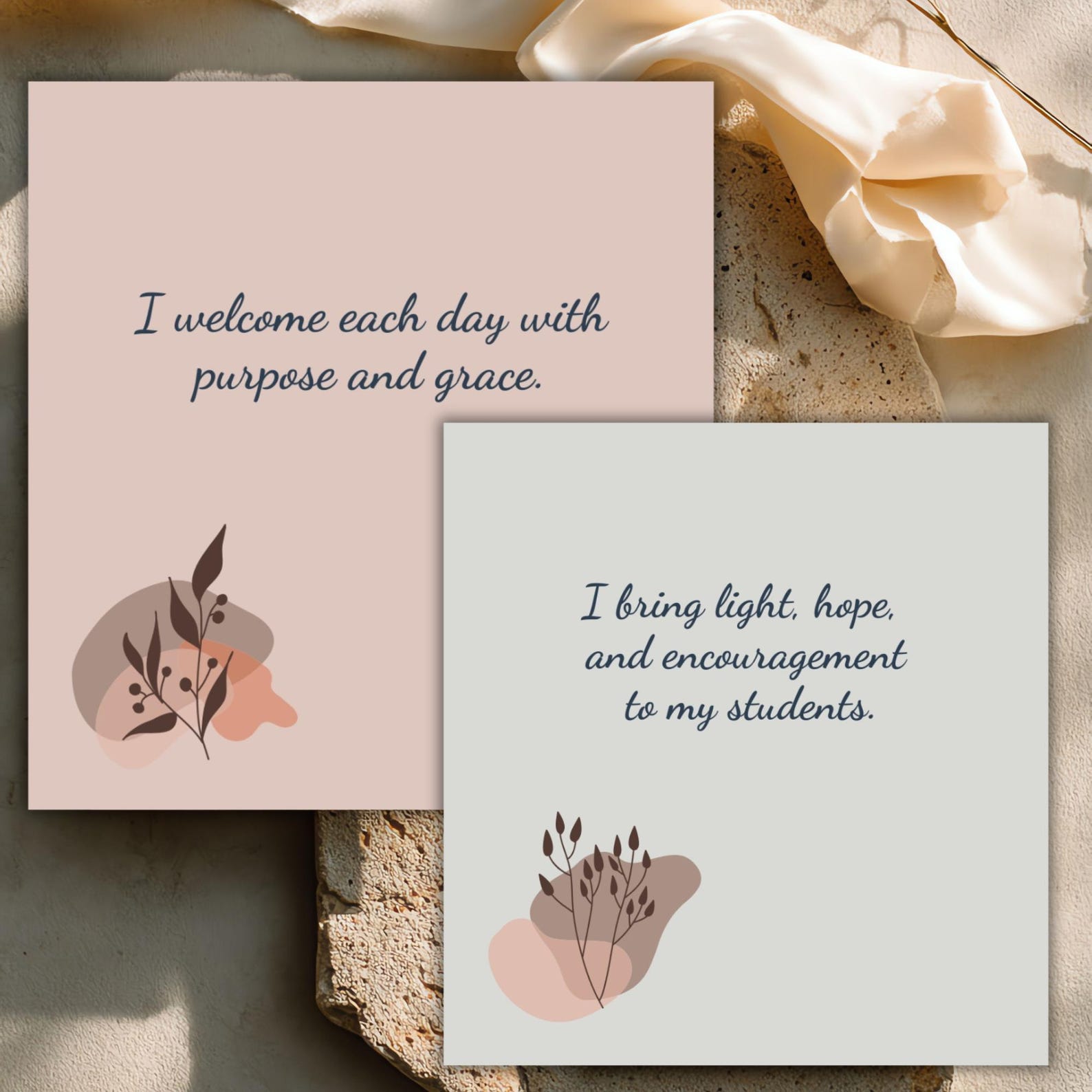 30 Teacher Affirmation Cards, Printable Motivational Notes, A4/US ...