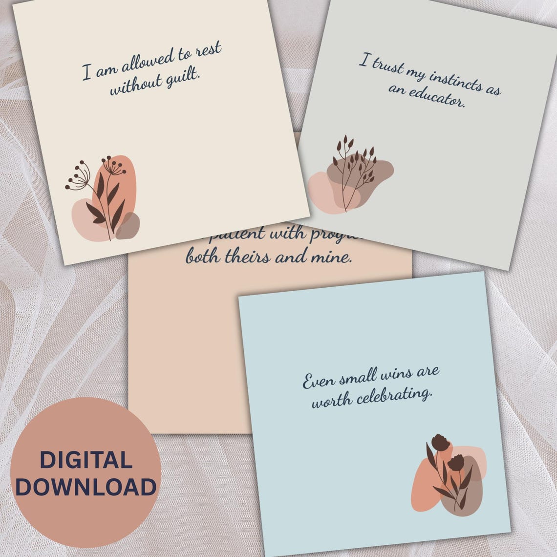 30 Teacher Affirmation Cards, Printable Motivational Notes, A4/US ...