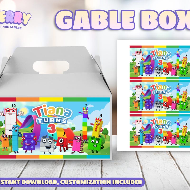 Number Blocks Party Boxes - Etsy