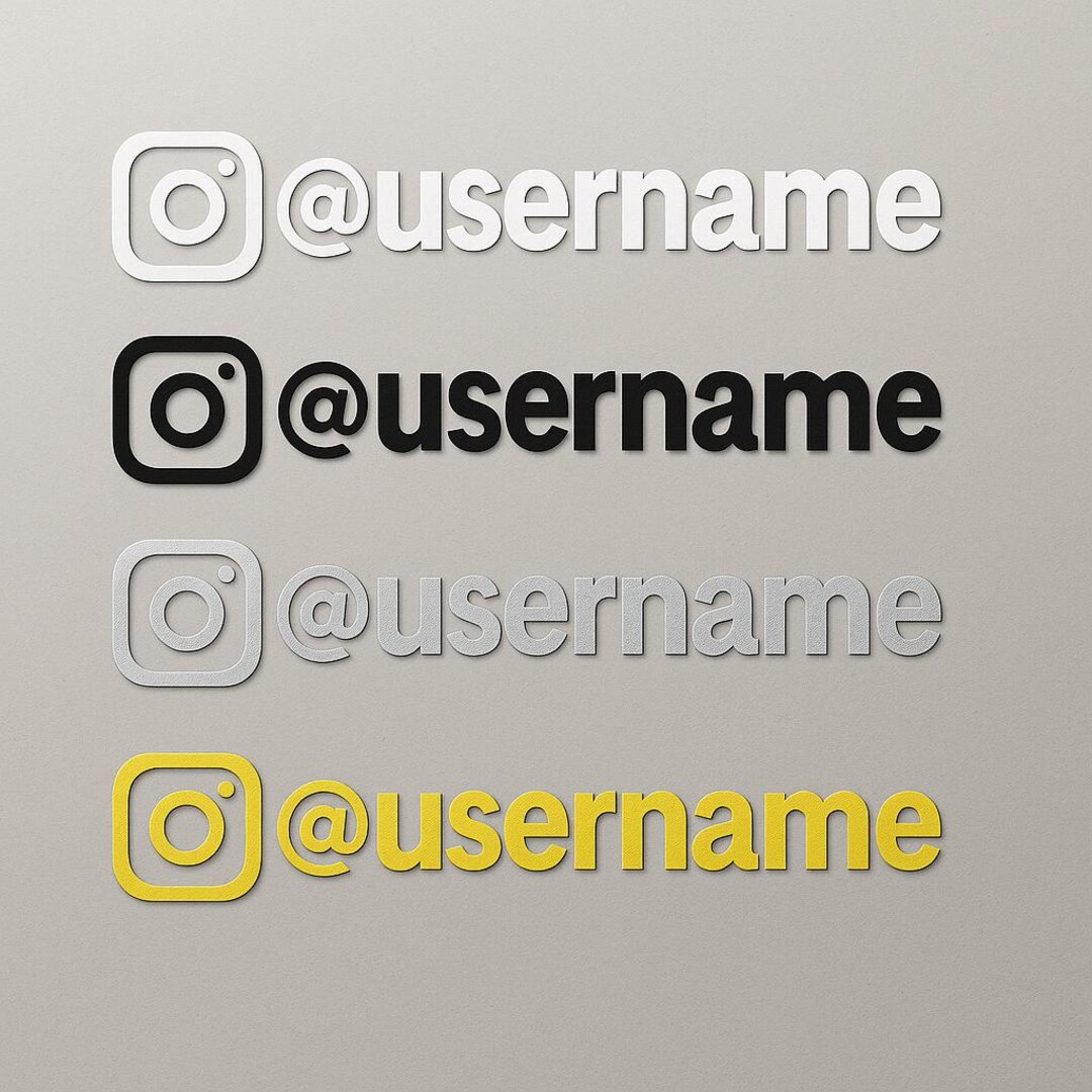 Custom Instagram Handle Vinyl Decal – Personalized Social Media Tag ...