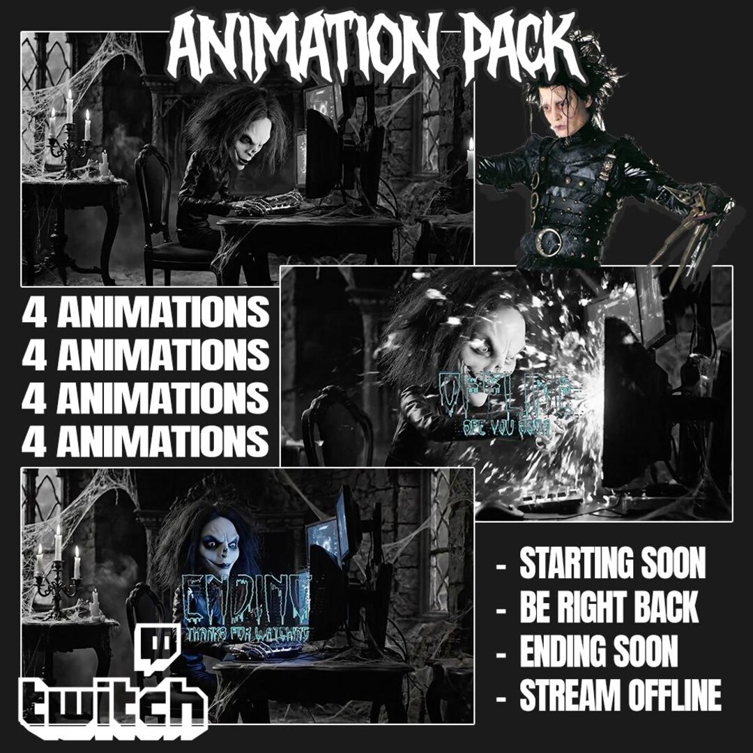 Edward Scissorhands Inspired Twitch Stream Set: Halloween Horror ...
