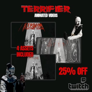 Art the Clown Animated Stream Overlay: Terrifier Inspired (digital ...