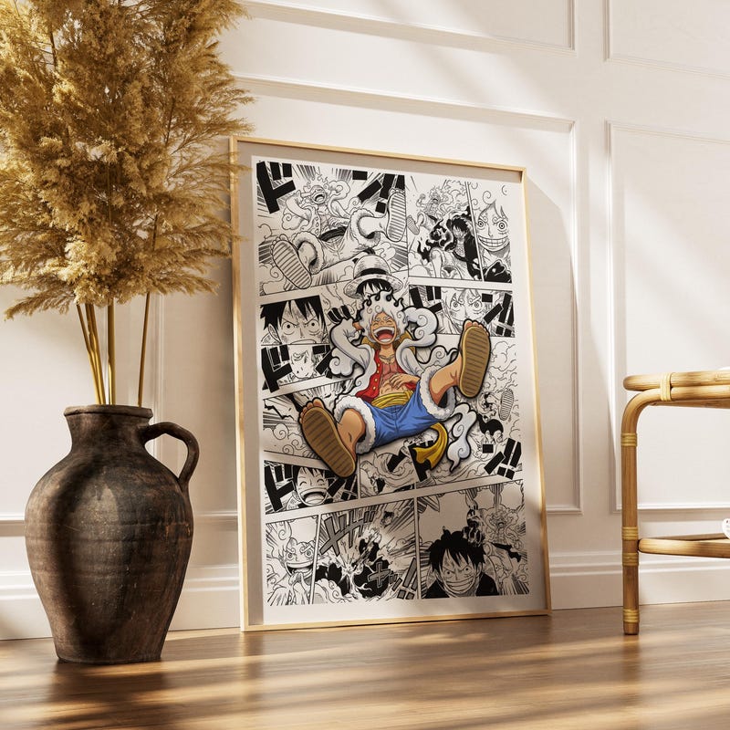 One Piece Manga Panel Luffy Gear 5 - Etsy