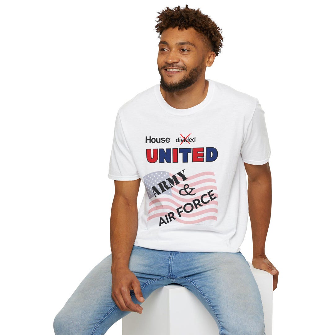 Military House UNITED Not Divided | Unisex Softstyle Tee (personalize ...
