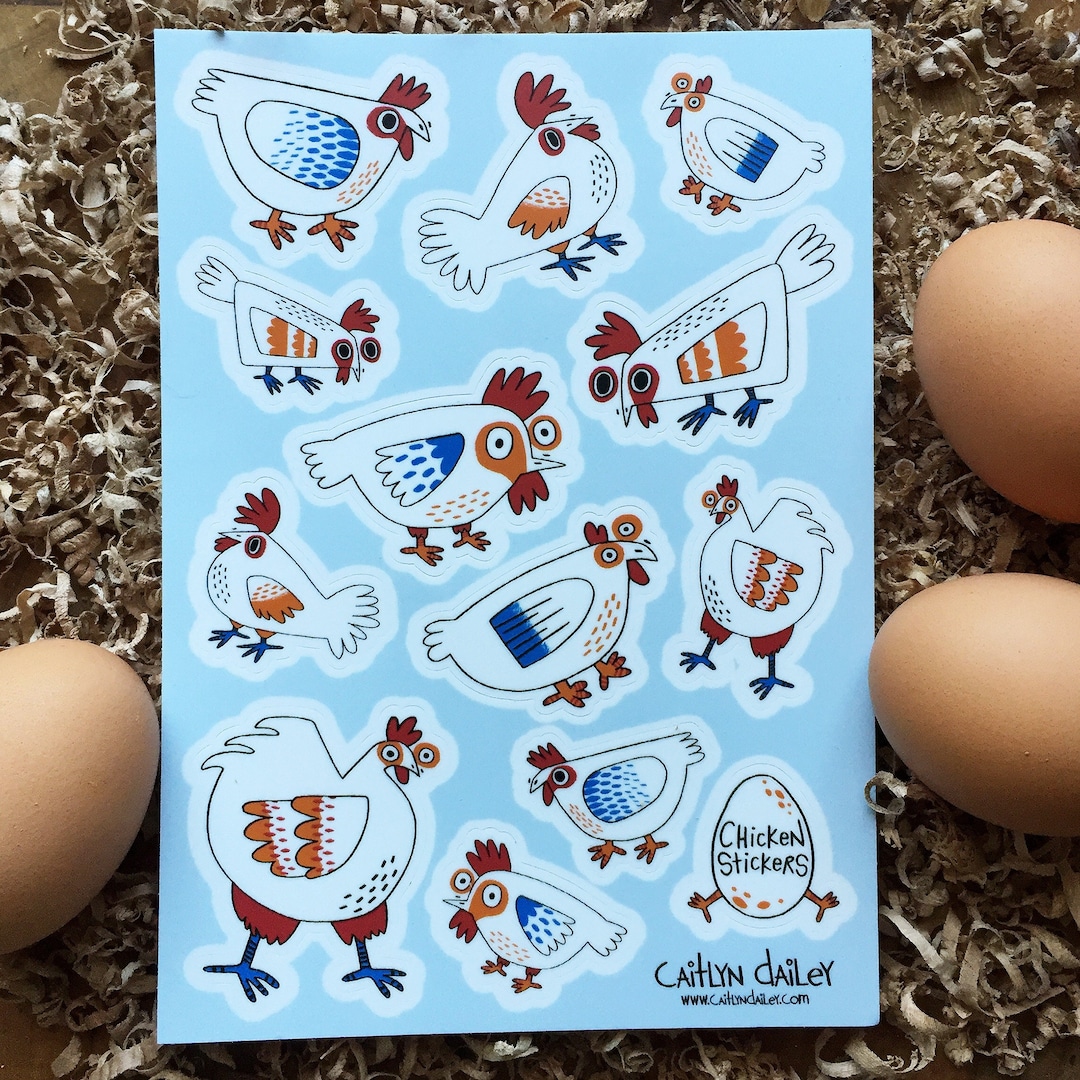 LAST ONE STICKERS Chickens Sticker Sheet Weatherproof - Etsy